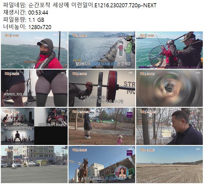 순간포착 세상에 이런일이.E1216.230207.720p-NEXT,무료다운 및 실시간 감상! : 파일캐스트