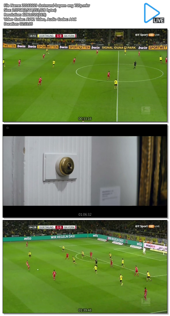 분데스리가 11R 도르트문트 vs 바이에른뮌헨 161119 [영어해설,고화질],무료다운 및 실시간 감상! : 파일캐스트