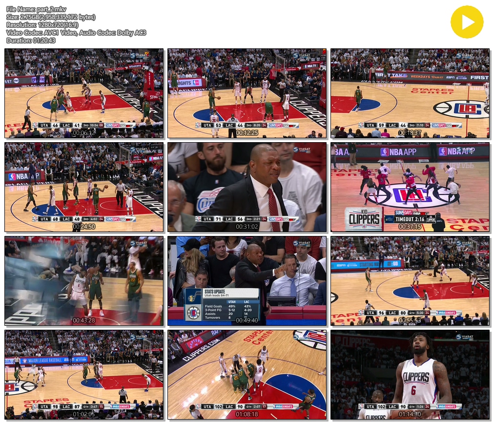 [16-17 NBA PO] 유타 at LA 클리퍼스 (170501) part_2 토렌트