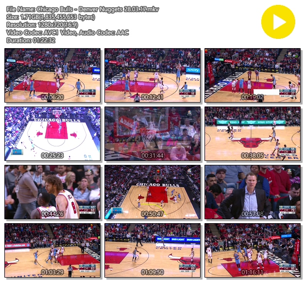 [16-17 NBA] 덴버 at 시카고 (170301.720p.30fps),무료다운 및 실시간 감상! : 파일캐스트