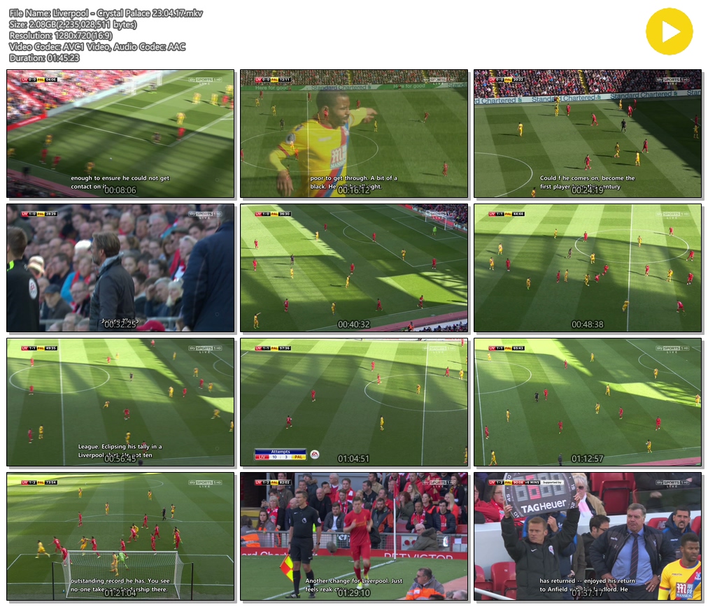 [16-17 EPL 34R] 리버풀 vs 크리스탈 팰리스 (영어중계 170424 프리미어리그) 토렌트