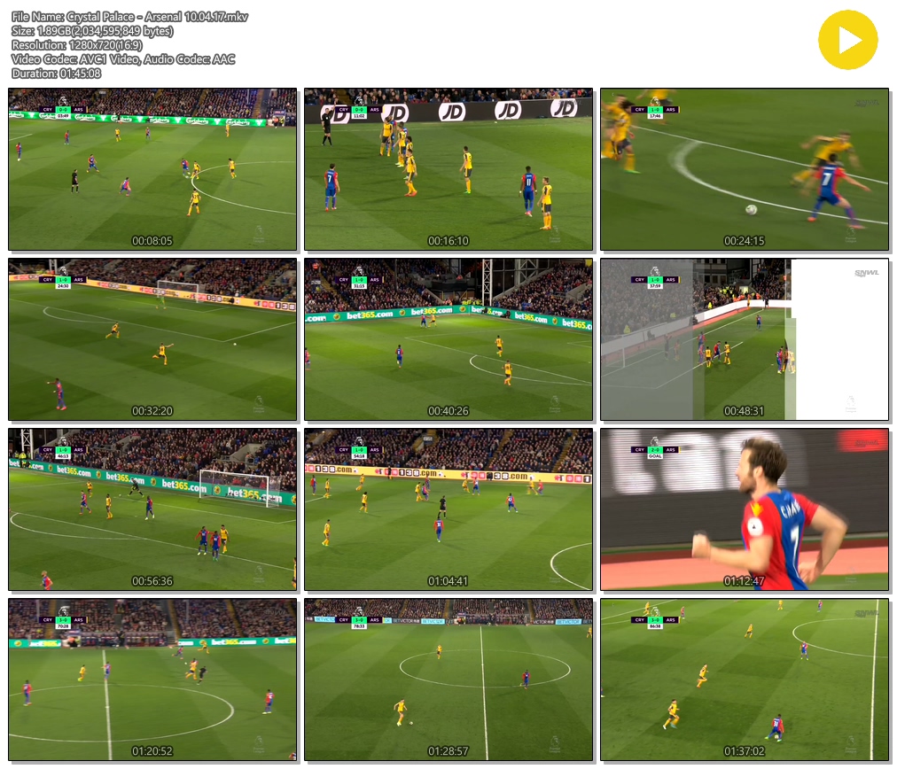 [16-17 EPL 32R] 아스널 vs 크리스탈 팰리스 (영어중계 170411 프리미어리그) 토렌트