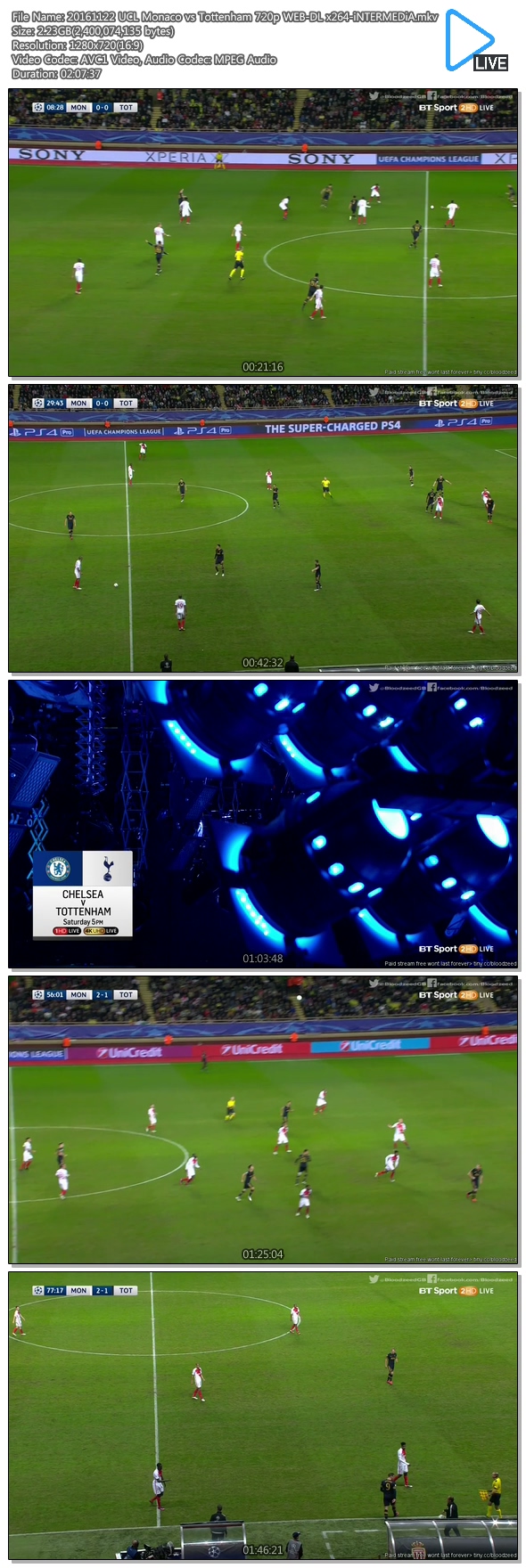 [손흥민선발]1617시즌 챔스 조별예선 AS모나코 vs 토트넘 161123 [영어해설],무료다운 및 실시간 감상! : 파일캐스트