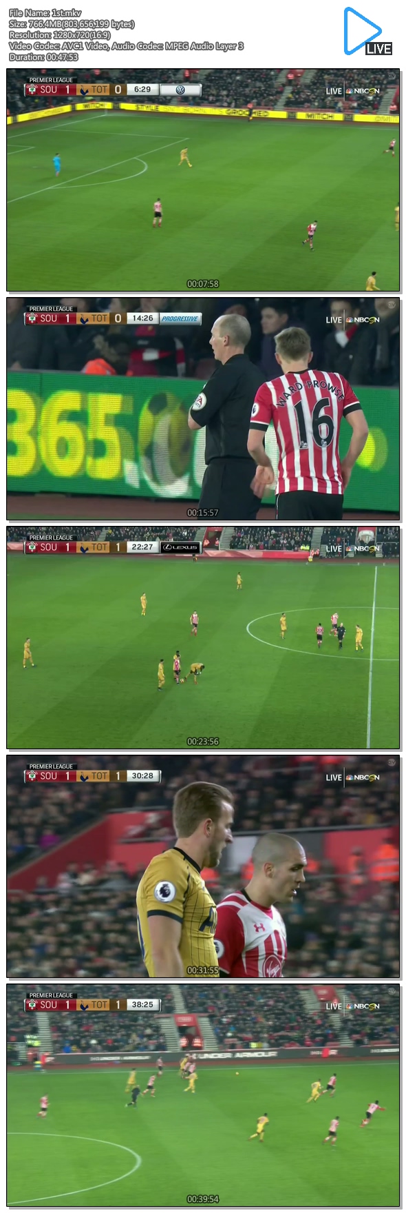 [손흥민출전][EPL]18R 사우스햄튼 vs 토트넘 161229 [영어해설,고화질],무료다운 및 실시간 감상! : 파일캐스트