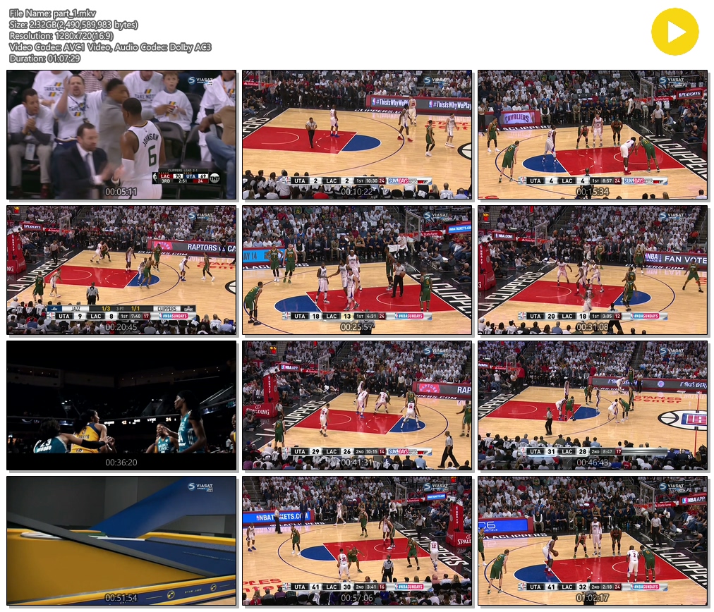 [16-17 NBA PO] 유타 at LA 클리퍼스 (170501) part_1,무료다운 및 실시간 감상! : 파일캐스트