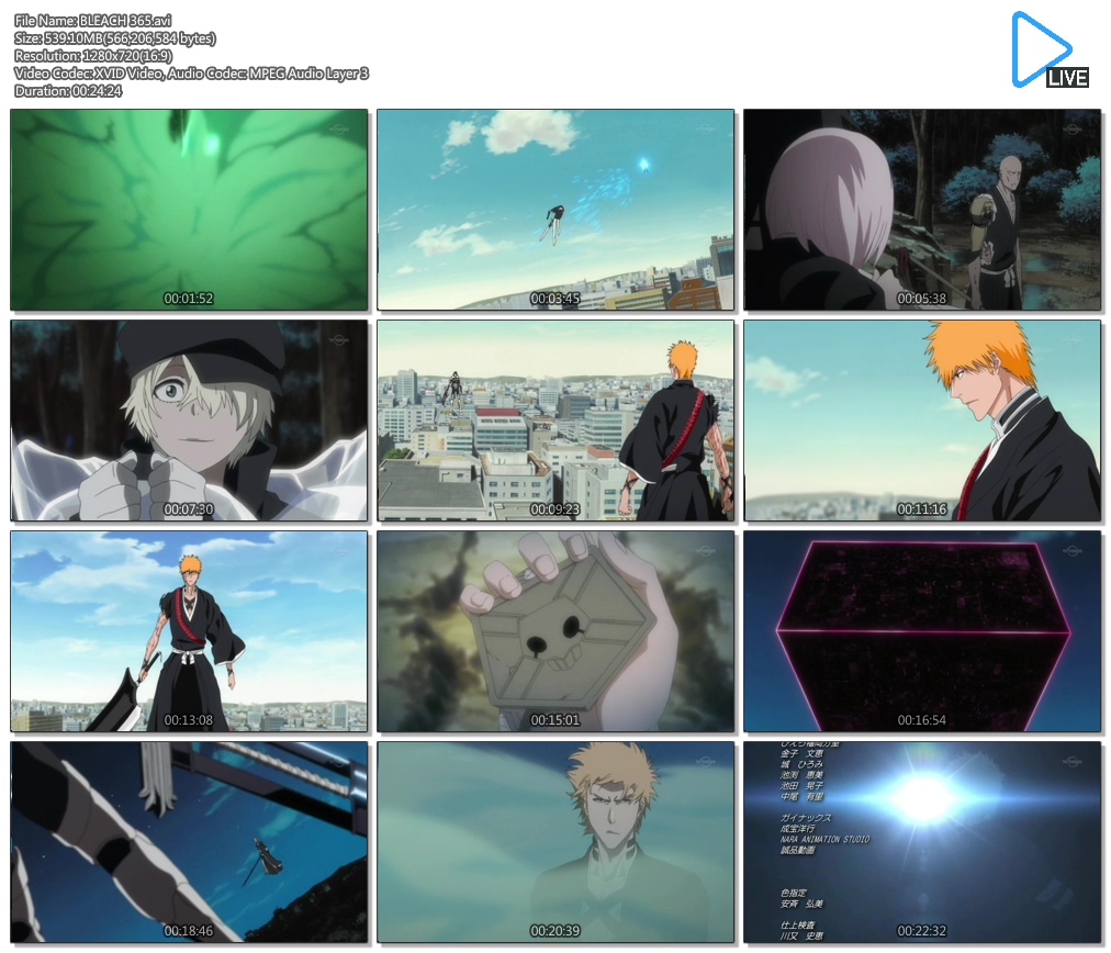 [애니] 블 리 치 ( BLEACH ) 365 ( 1280x720 ),무료다운 및 실시간 감상! : 파일캐스트