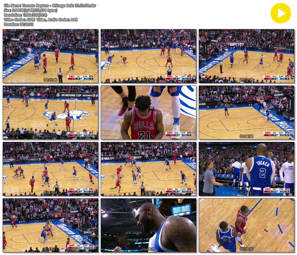 [16-17 NBA] 시카고 at 토론토 (170322.720p.30fps),무료다운 및 실시간 감상! : 파일캐스트