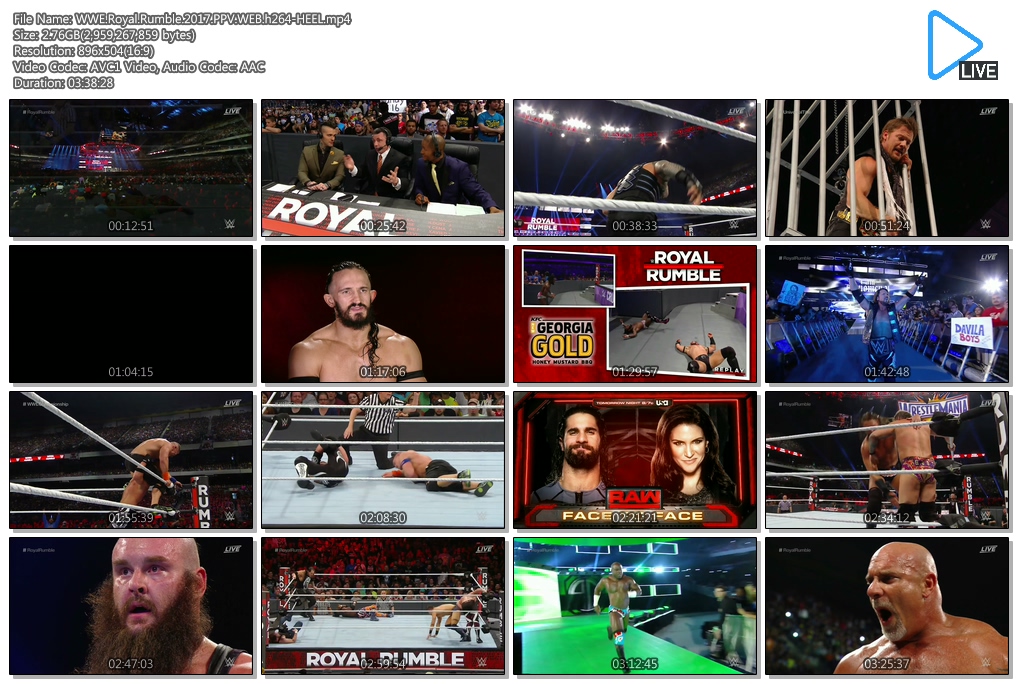 WWE로얄럼블 Royal Rumble 2017 PPV WEB h264-HEEL,무료다운 및 실시간 감상! : 파일캐스트
